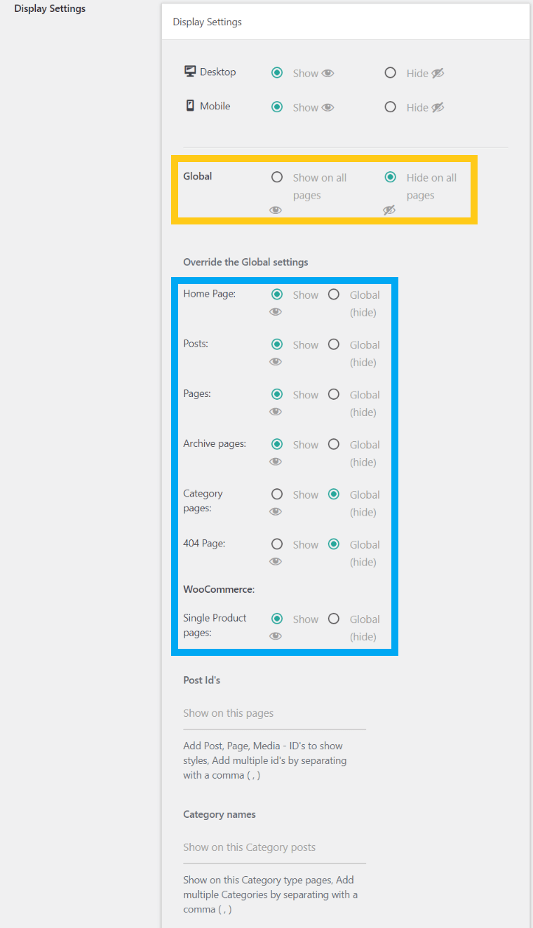 Show Only on Selected Pages - Click to Chat