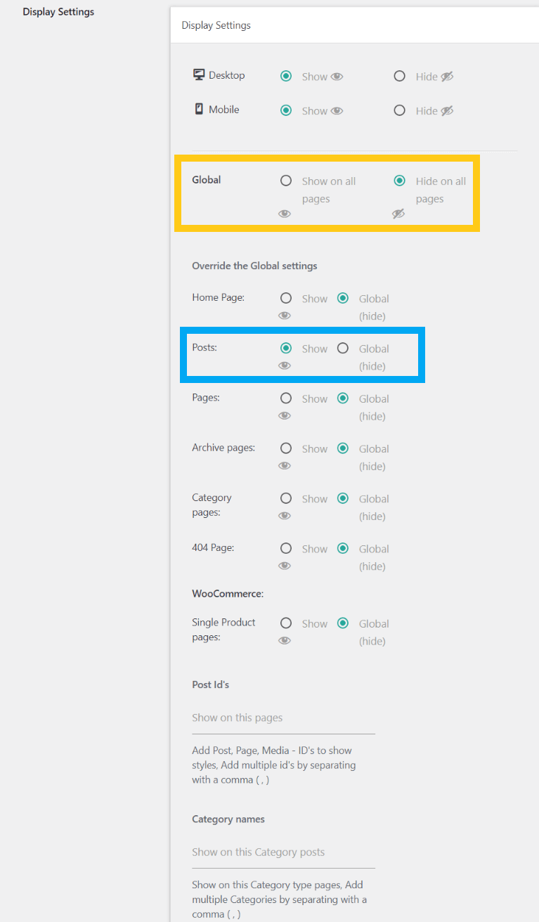 Show Only on Selected Pages - Click to Chat