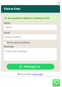 Greetings - Click to Chat